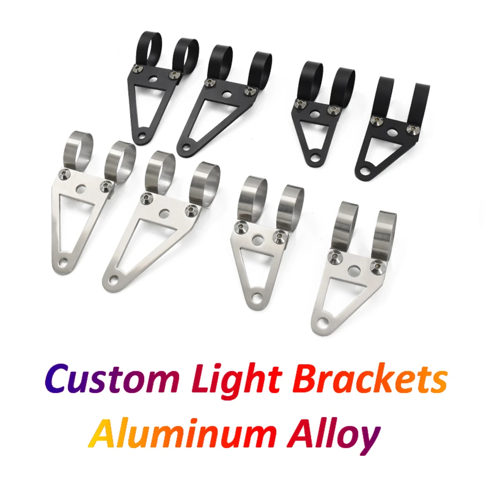 Universal Motorcycle Headlight Brackets Stainless Steel Headlamp ...