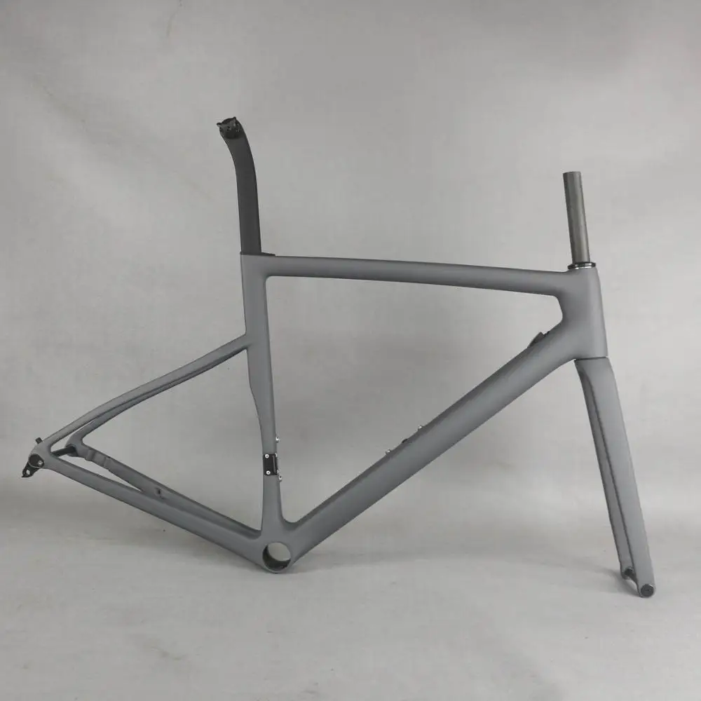 2020 Dark Grey Flat Mount disc carbon road frame Bicycle Frameset T1000 ...