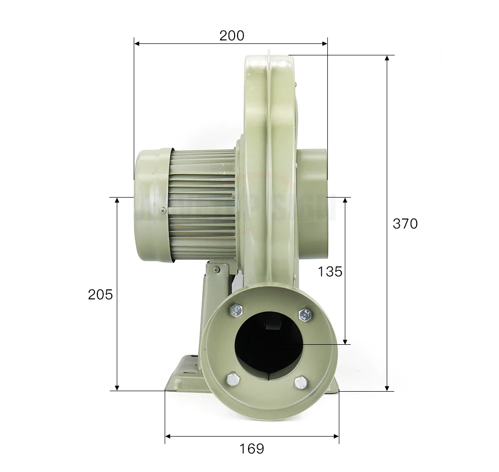 WaveTopSign 250W 220v 380v Exhaust Fan Air Blower Centrifugal for CO2 ...