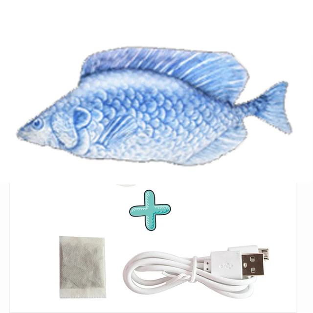 Cat USB Charger Toy Fish Interactive Electric floppy Fish Cat toy ...