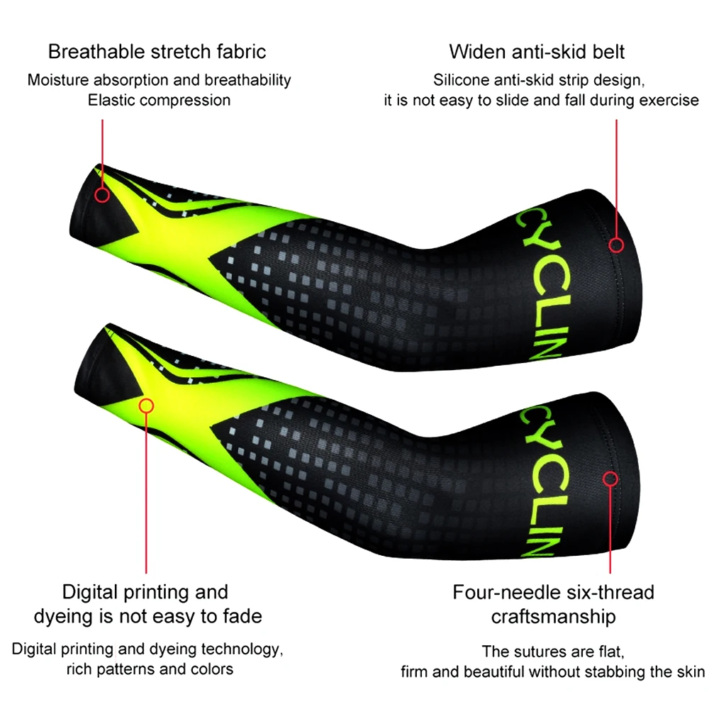 Manchon Bras,manchons de bras de course en tissu de glace, Protection ...