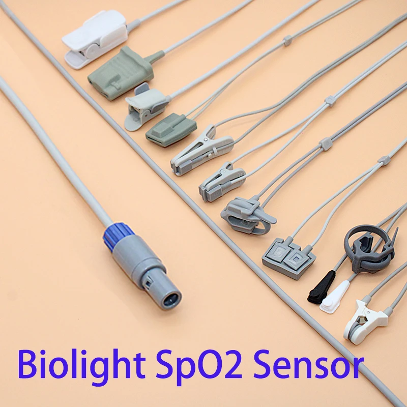 Cabo de sensor redel 5p/7p spo2 para biolight (blt) m6/m12/m69/m8000 ...