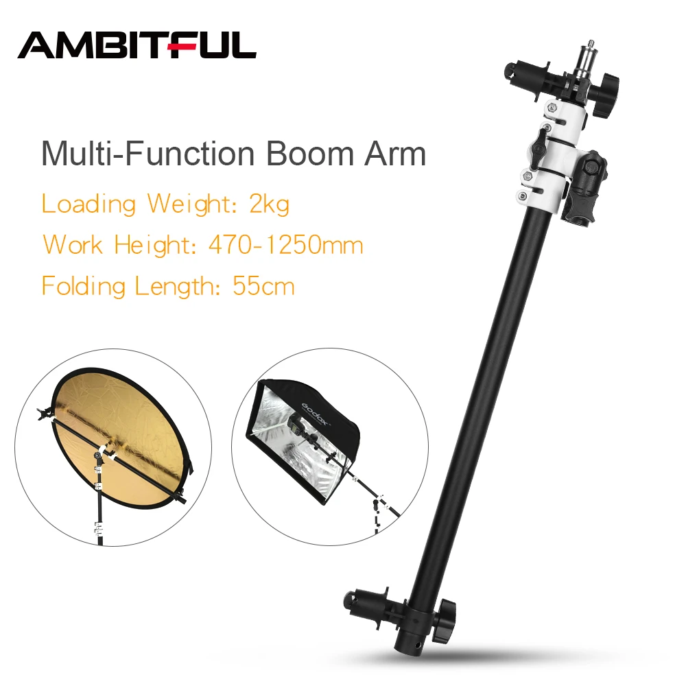 Holder Bracket Swivel Head Reflector Disc Arm Support With Telescopic ...