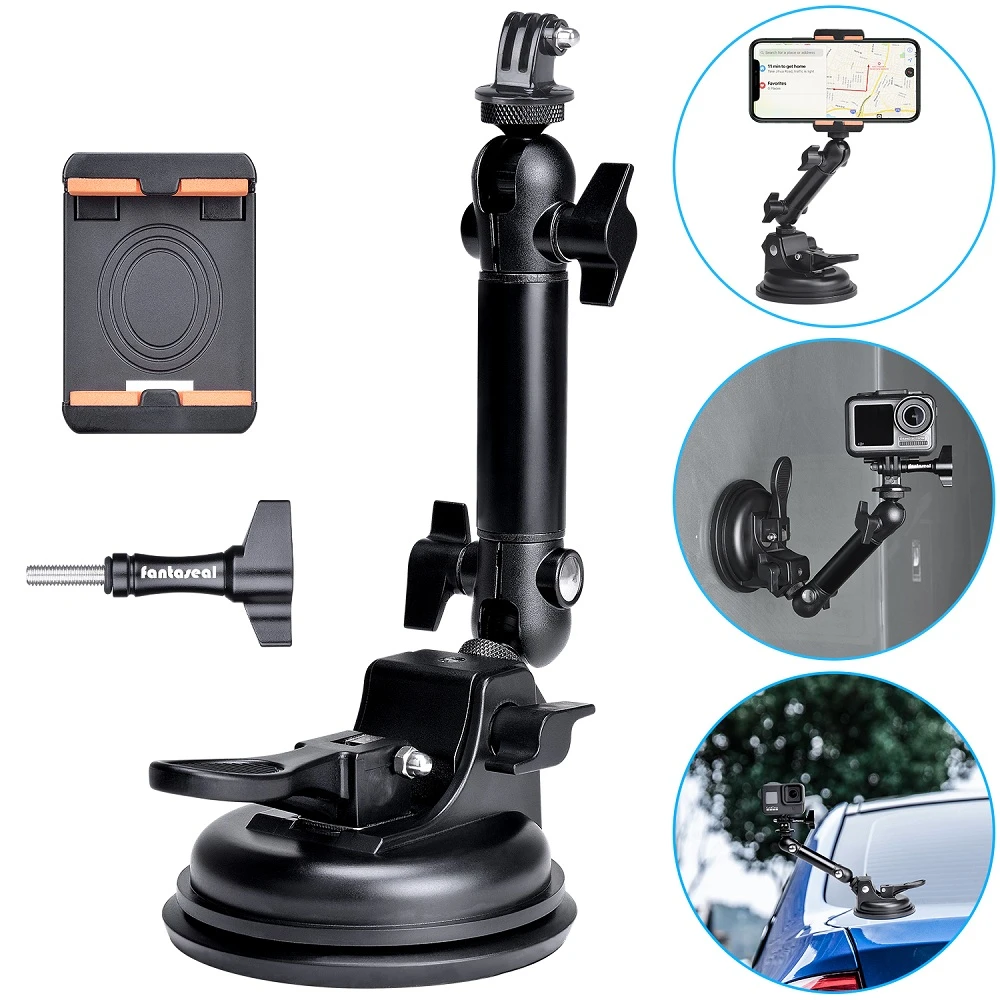 Action Camera Smartphone Suction Cup Race Car Cockpit Mount Motion ...