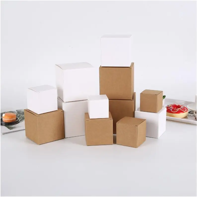 5pcs-Multi-sizes-Brown-White-Kraft-Paper-Box-Small-Gifts-Packaging-Box ...