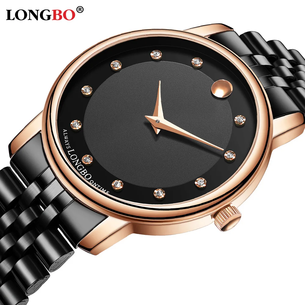 Longbo Montre Femme Modern Fashion Reloj Mujer Black Quartz Clock Mesh ...