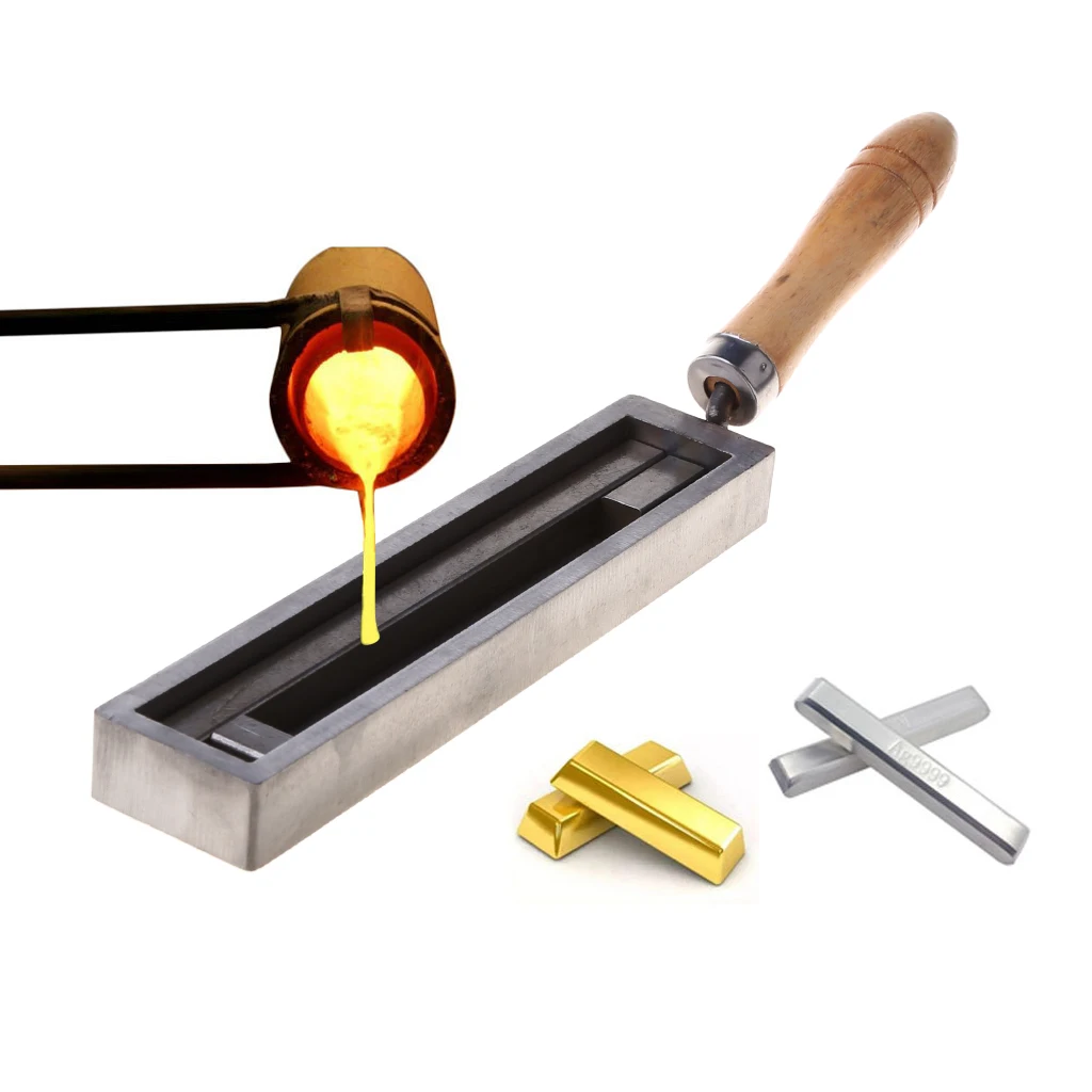 Bar Silber Gold Barren Casting Form mit Holz Griff Reversible Schmuck ...