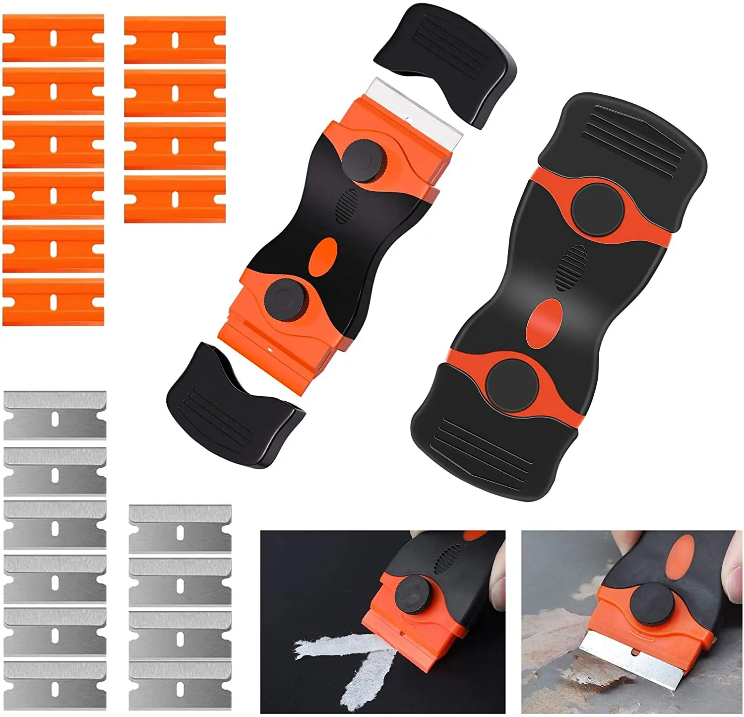 Ceramic Hob Scraper, Label Removal Tool, With 20pcs Replacement Scraper ...