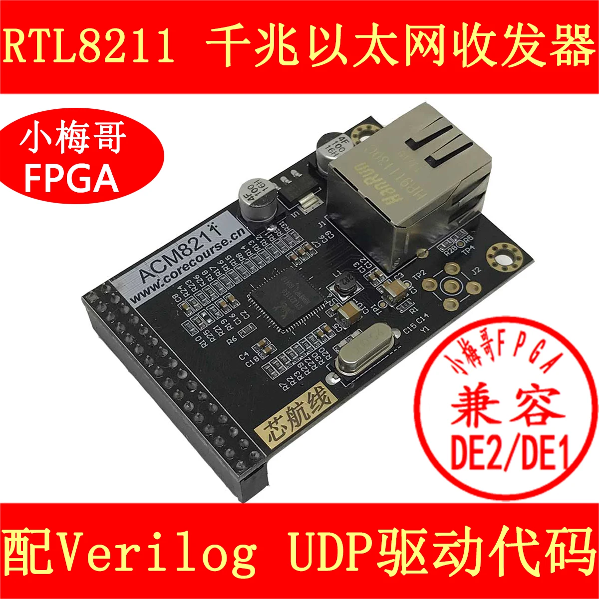 FPGA RTL8211 Gigabit Ethernet transceptor módulo Verilog UDP Driver ...