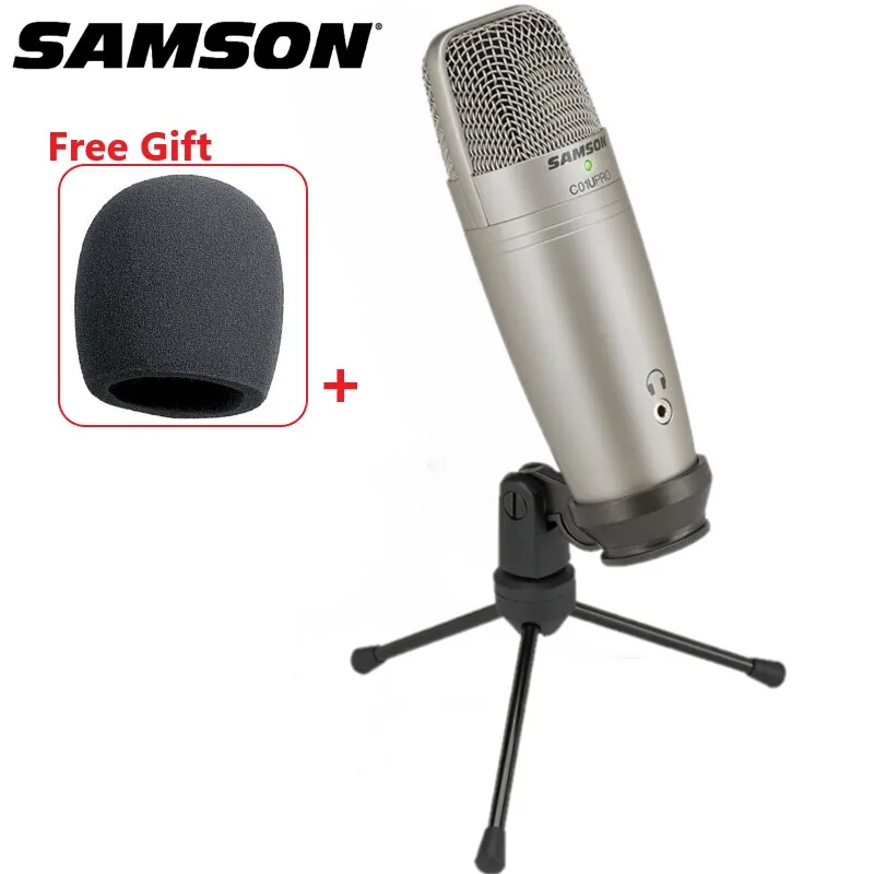 Samson-C01U-Pro-USB-Studio-Recording-Microphone-Real-time-monitoring ...