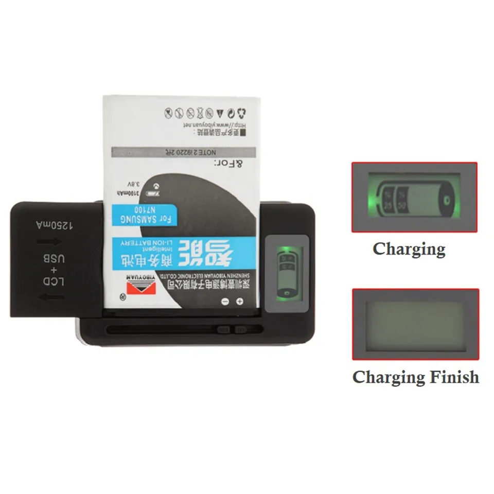 Wall Charger Universal With LCD Screen - USB Mobile Phone Battery ...