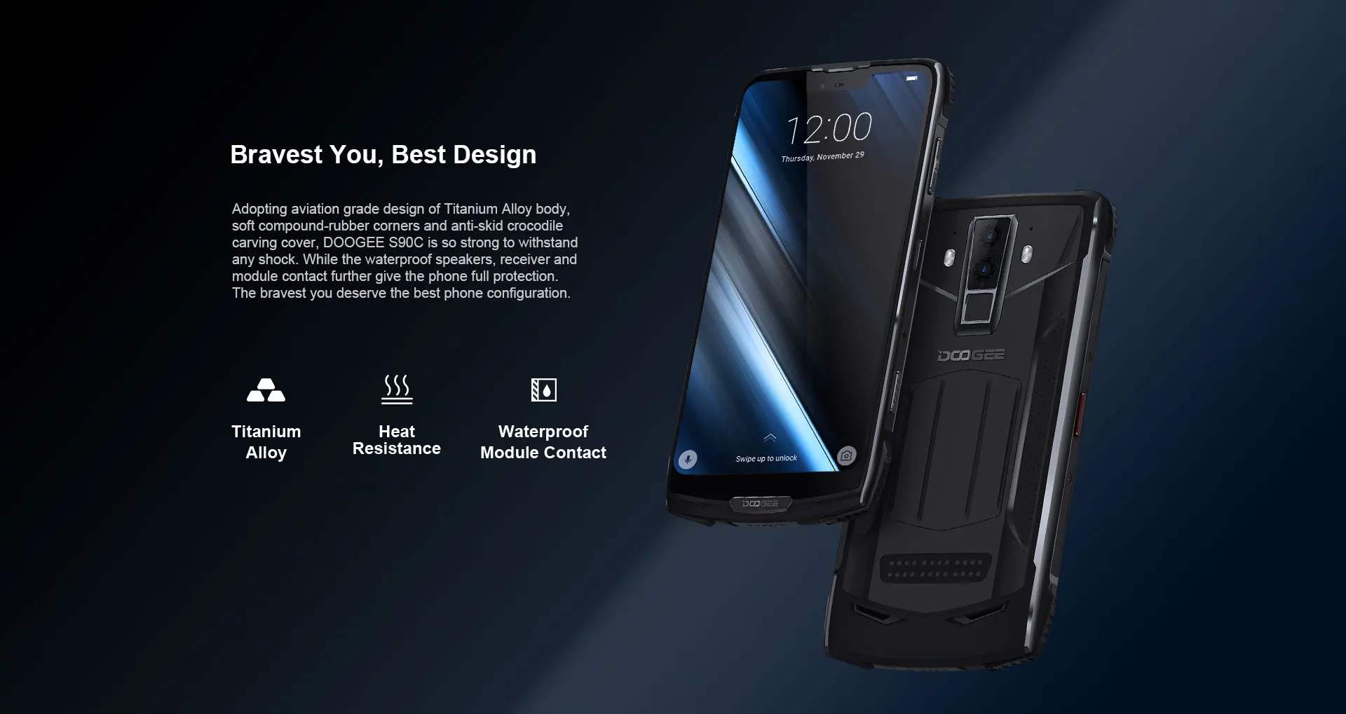 DOOGEE S90C IP68 Modular Rugged Mobile Phone 6.18" 4GB 64GB Octa Core Android 9.0 Fingerprint ...