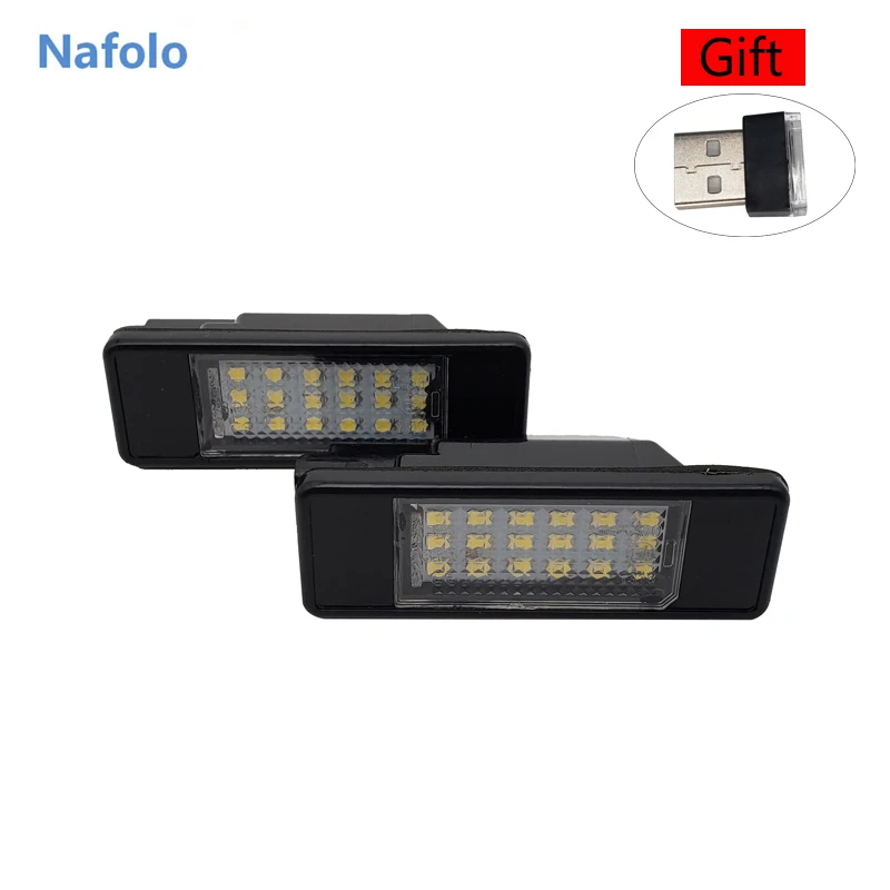 2X светодиодный номерного знака светильник для peugeot 207 307 308 406 ...