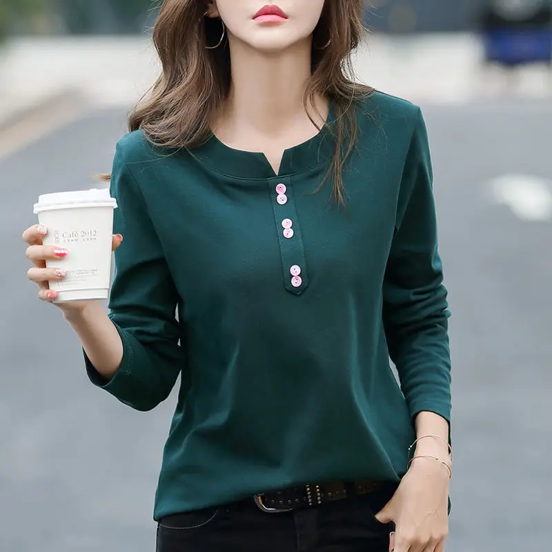 2021-100-pamuk-T-Shirt-kad-n-bahar-moda-uzun-kollu-g-mlek-V-boyun-kad.jpg