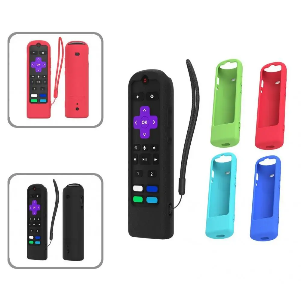 Soft Portable Silicone Remote Control Case for Roku Voice Remote Pro ...