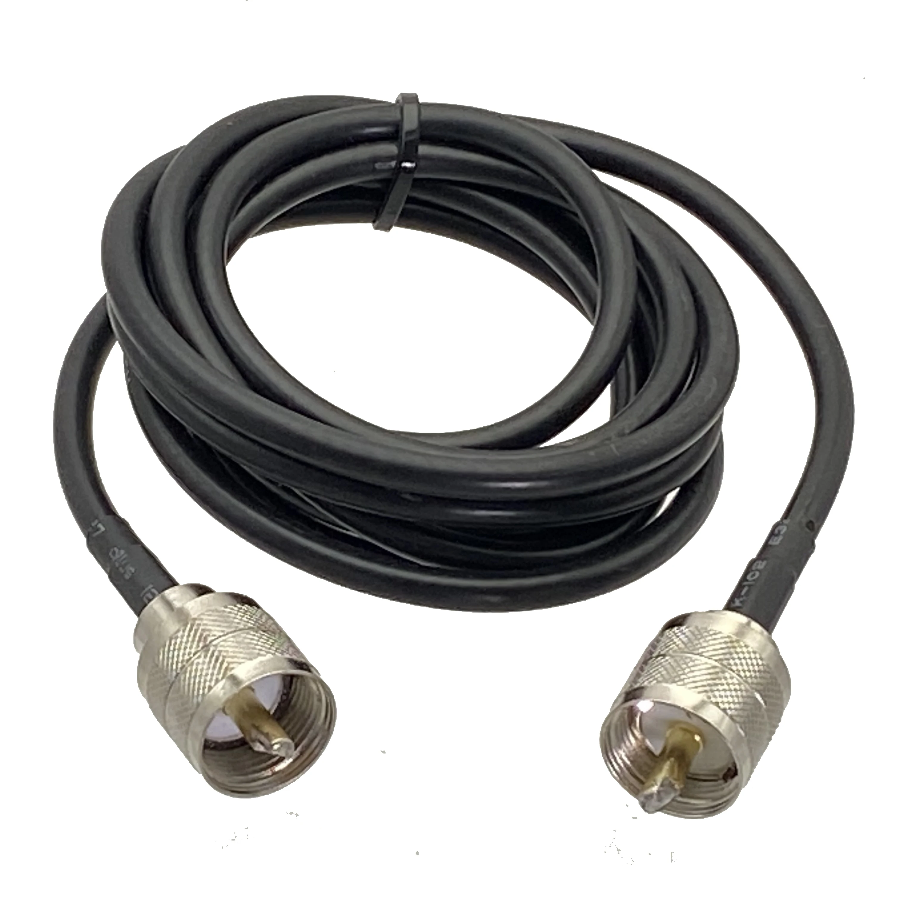 RG58 Cable UHF PL259 Male Plug to UHF PL259 Male Plug Connector RF Jumper Pigtails Wire Terminal ...