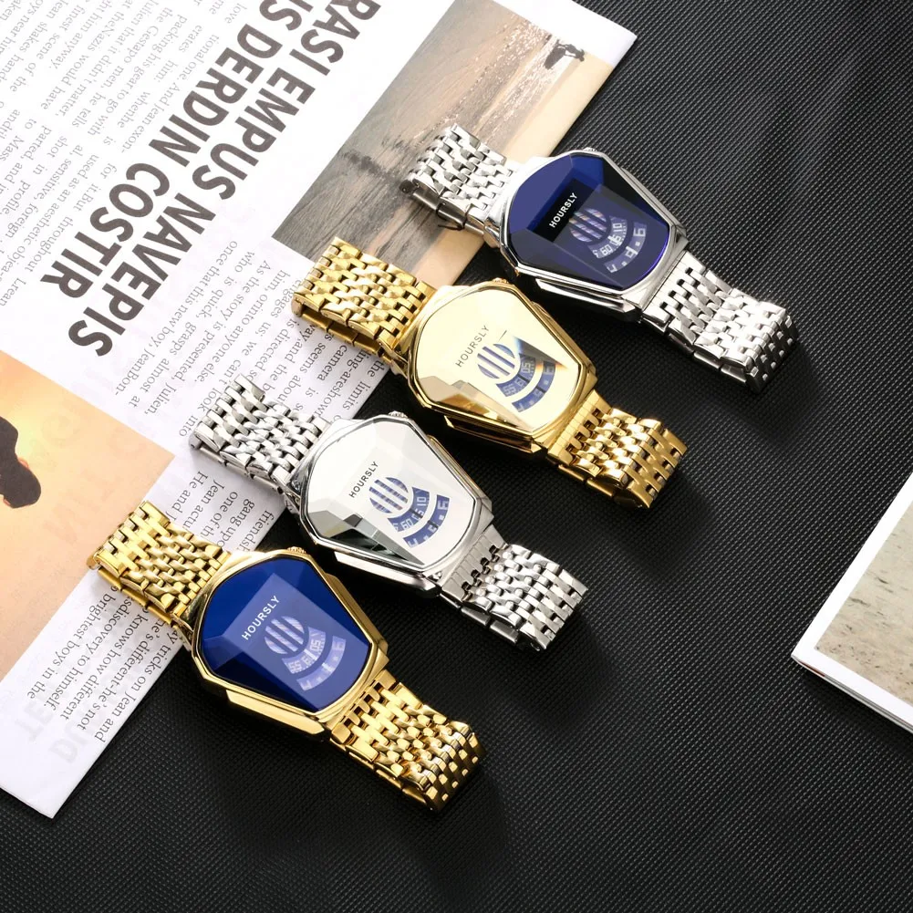 Luxury Locomotive Watch HOURSLY Brand Trend Cool Men's Wrist Watch ...
