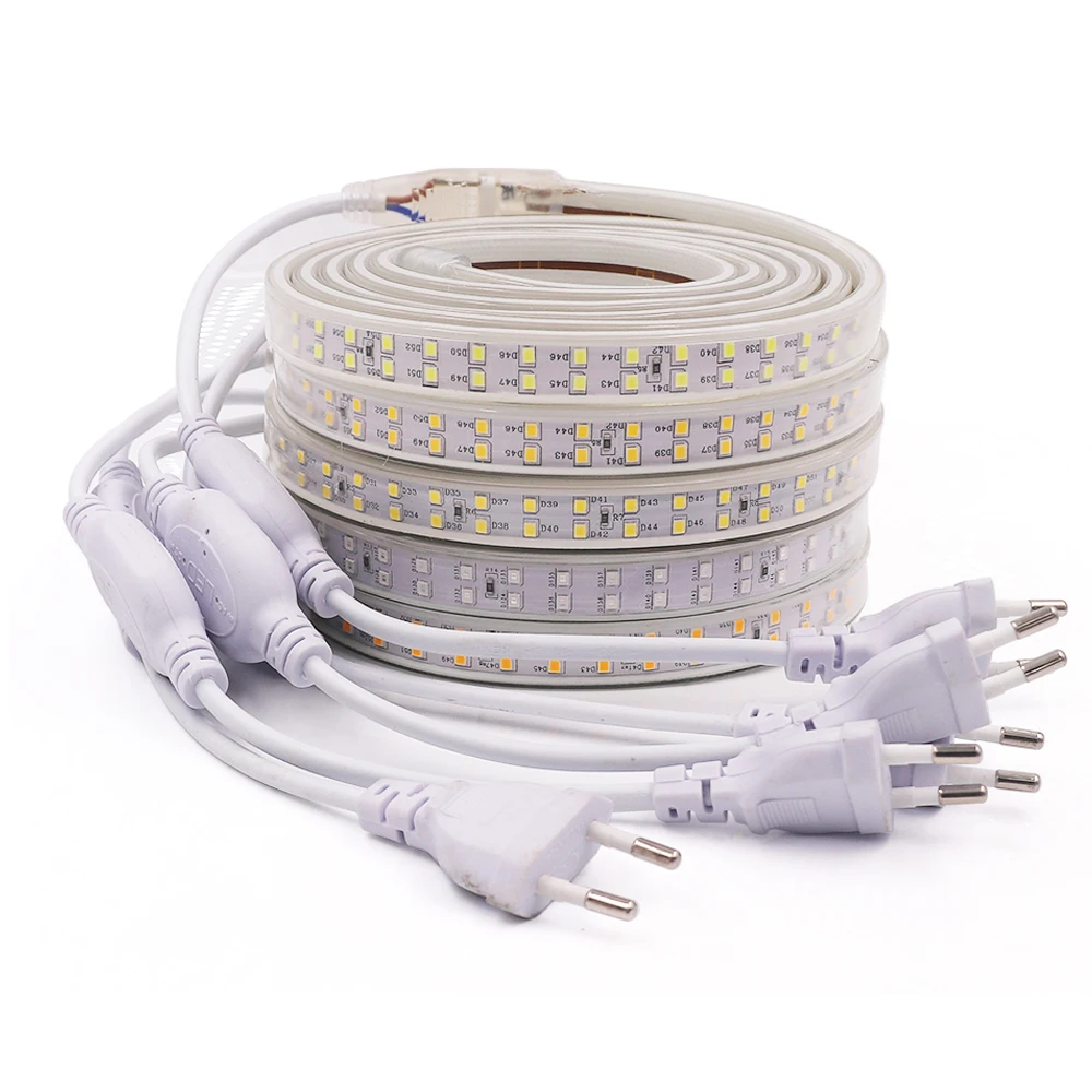 220v Led Strip Light White Warm White Red Green Blue Waterproof Led ...