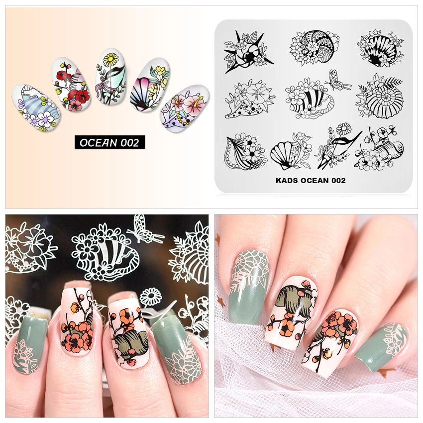 Nail art,KADS – pochoir pour ongles,11 modèles,séries de dauphins ...