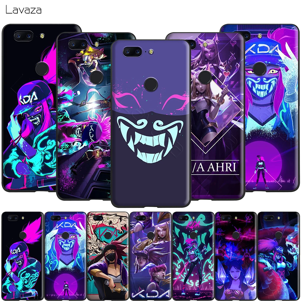Lavaza league of legends kda silicone estojo para oneplus 7 pro 6 6t 5t ...