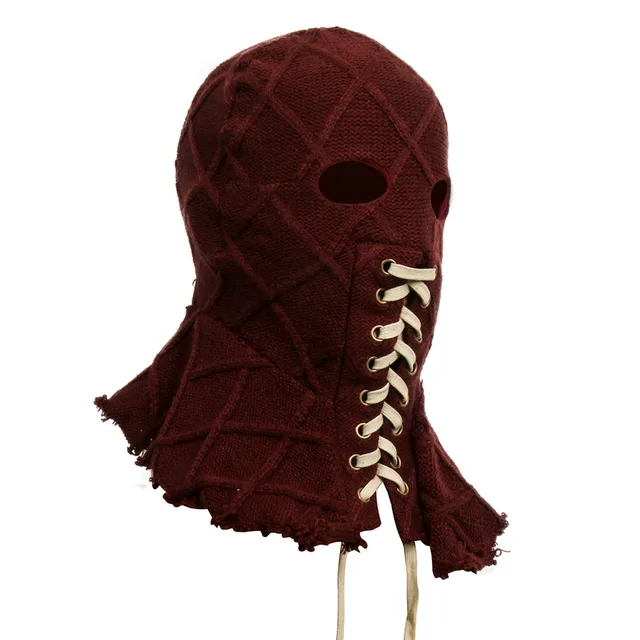 Halloween BrightBurn Red Hood Adjustable Knitted Full Face Scary ...