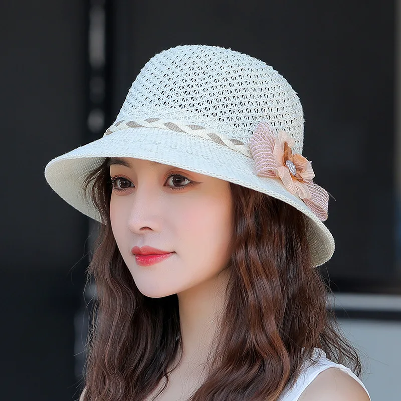 2025 New Summer Solid Floppy Hollow Breathable Straw Hats For Women ...