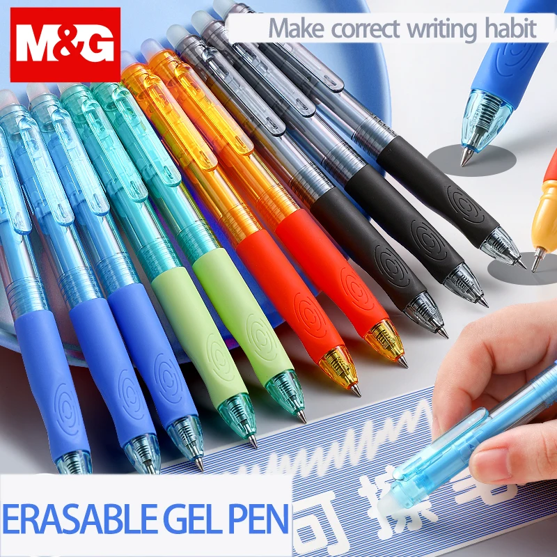 M-G-0-5mm-Magic-Erasable-Pen-Capped-Retractable-Gel-Pen-Black-Blue ...