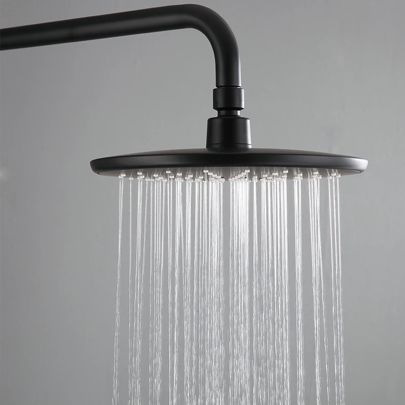 BECOLA matte black shower head bathroom ABS plastic shower faucet ...