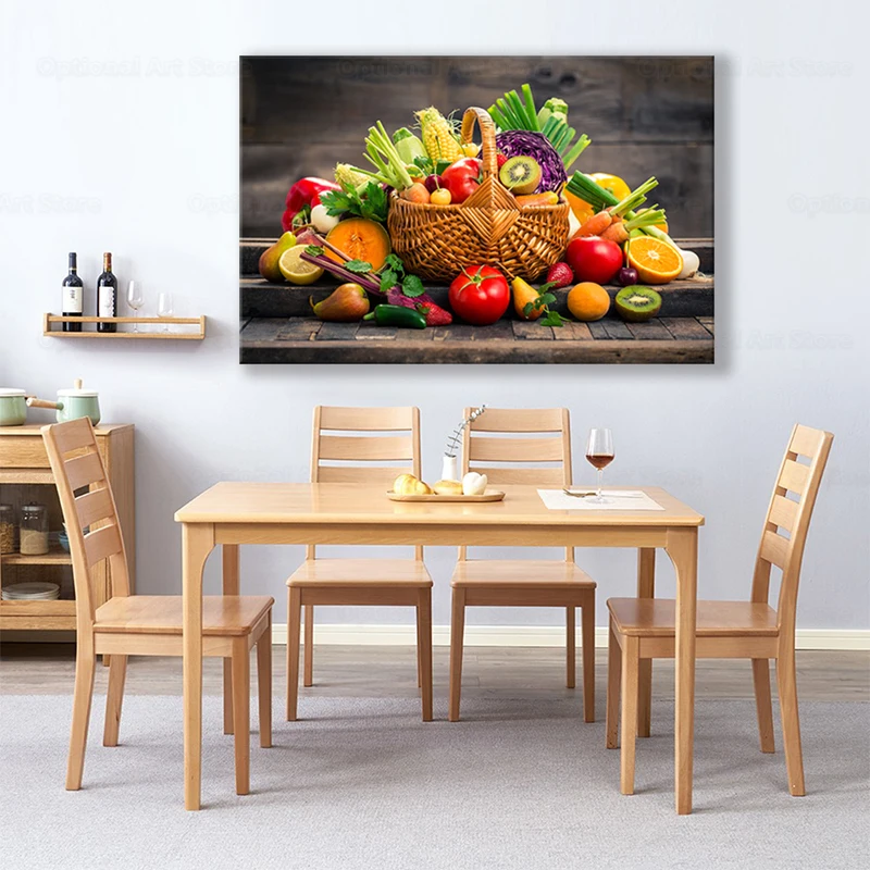 Modern Fruit And Basket Wall Art Poster Canvas Painting Prints Cuadros ...