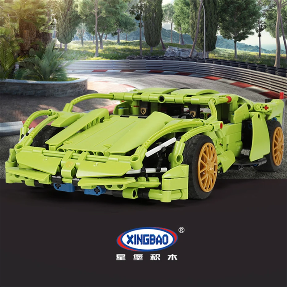 Xingbao 21005 Green Power Racing Car Remote Control Building Blocks ...