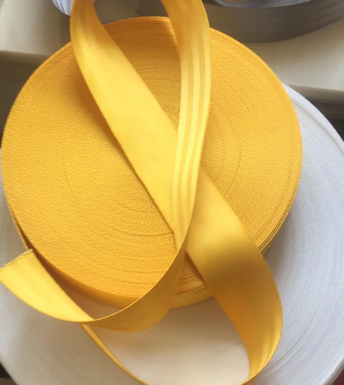 30 Meters Roll Seat Belt Webbing Safety Strap Yellow Color 4.8cm Wide 5 ...