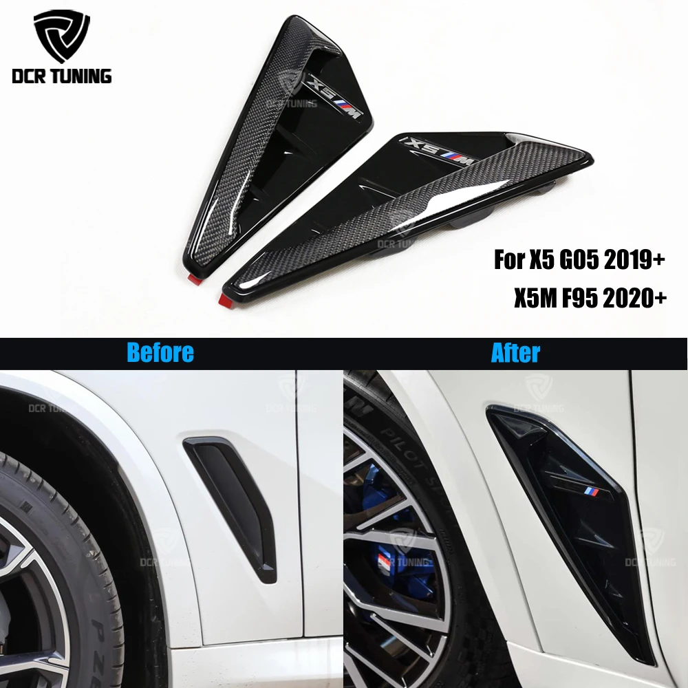 For-2019-BMW-X5-G05-X5M-F95-Real-Carbon-Fiber-Fender-Side-Vent-Grill ...