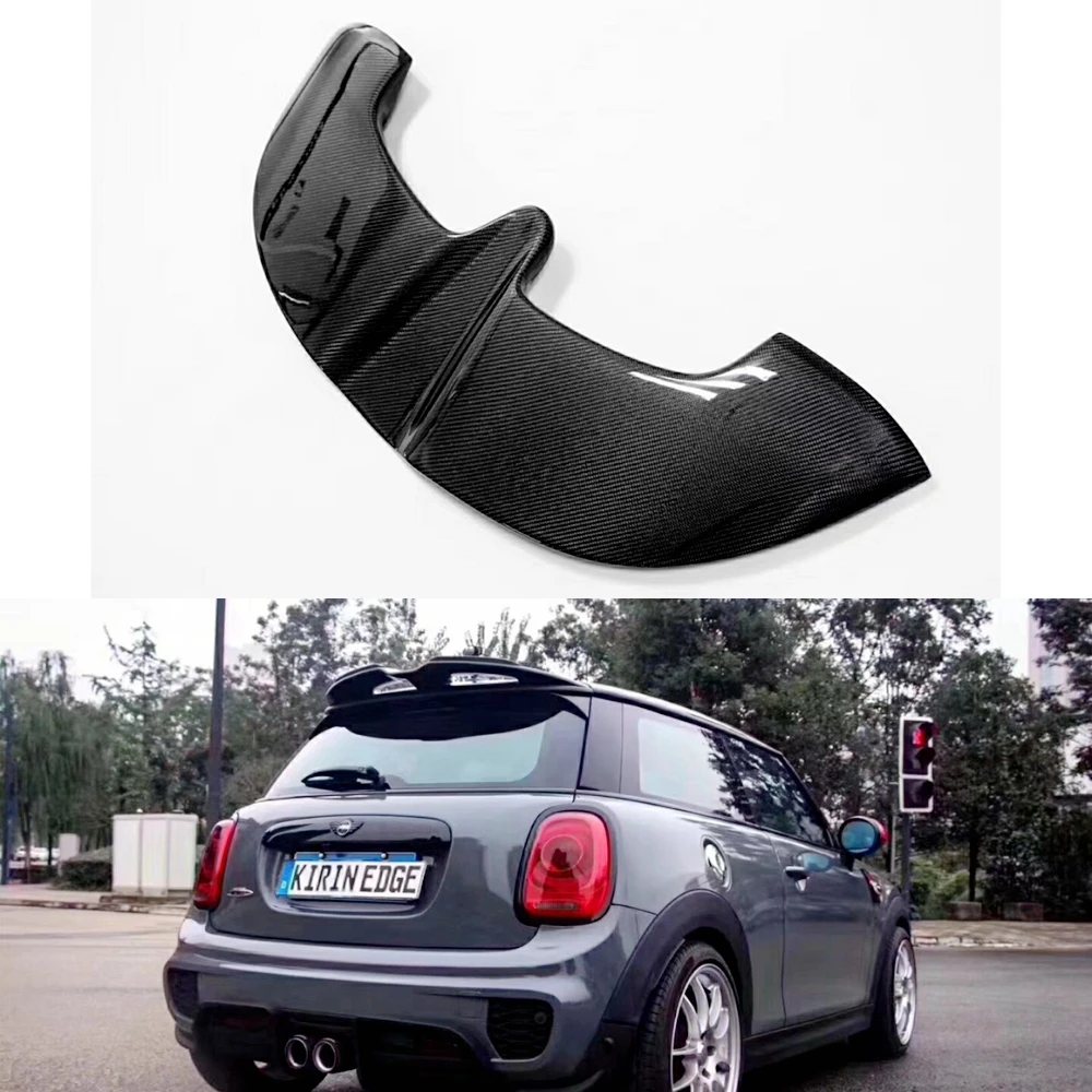 Carbon Fiber JCW Roof Spoiler Glossy Carbon fiber Rear Window Wing Body ...