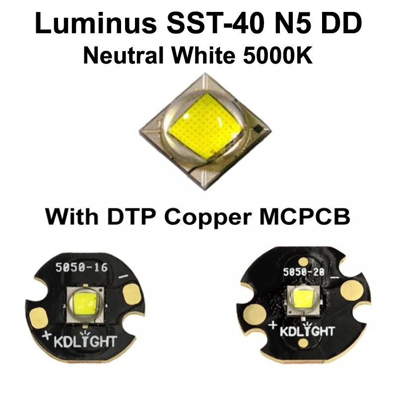 Luminus Sst-40 N5 Dd Neutral White 5000k Led Emitter With Kdlitker 16mm ...