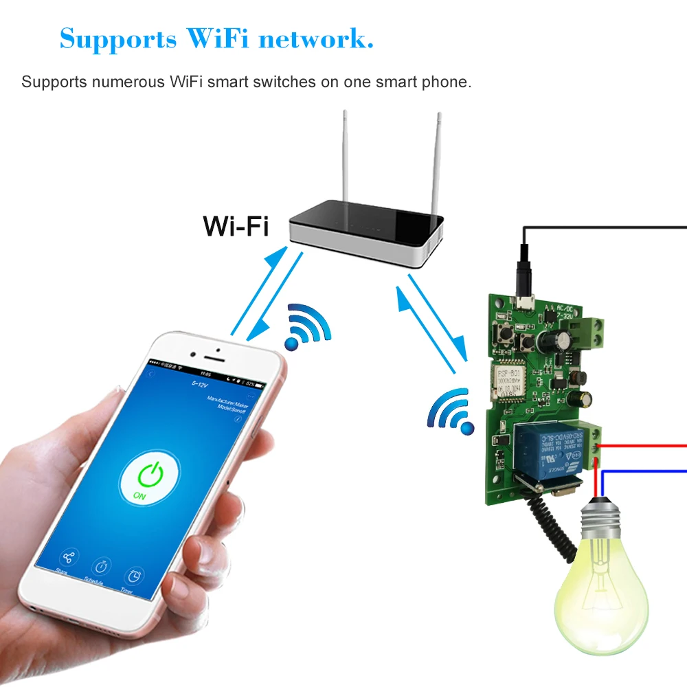 EWeLink USB RF 433 МГц Wifi переключатель беспроводной релейный модуль ...