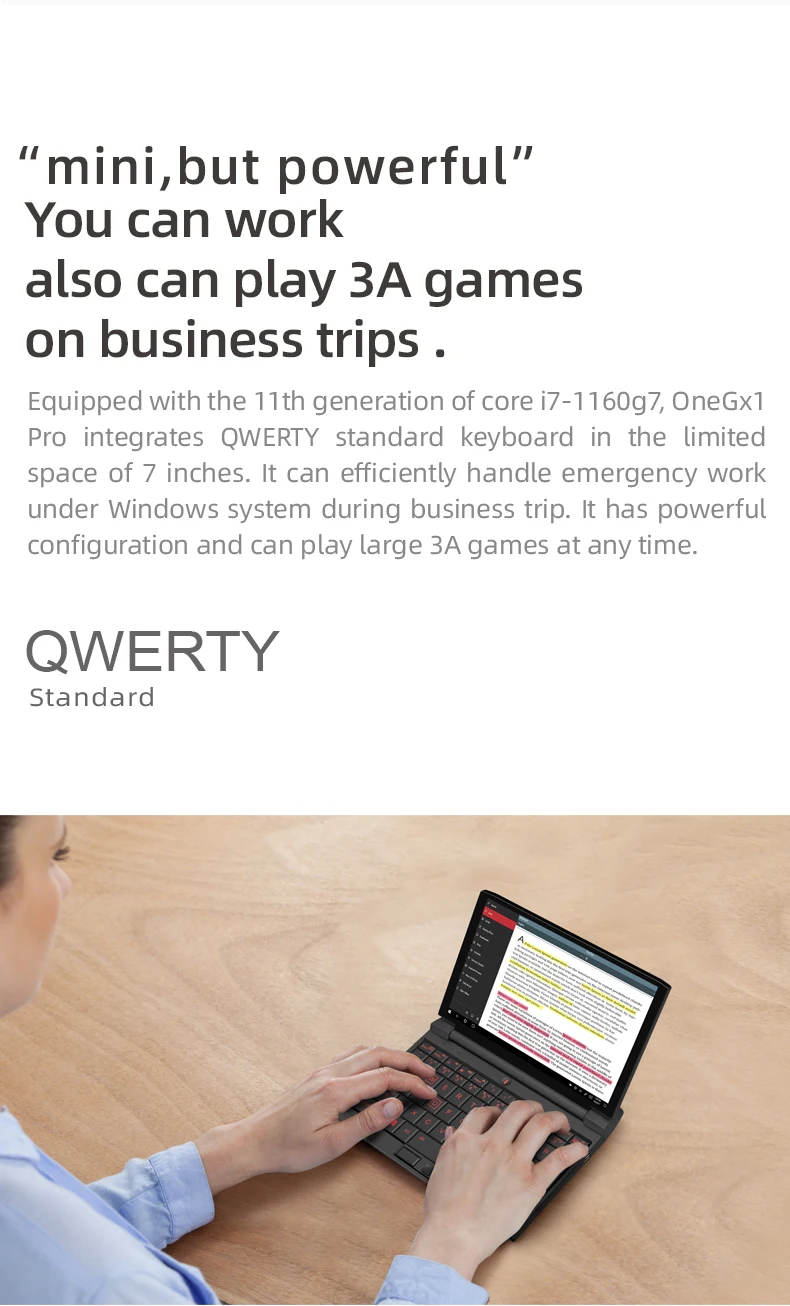 OneGx1 Pro Gaming Laptop One GX Pocket Mini PC 7'' Win10 i7-1060G7 16GB ...