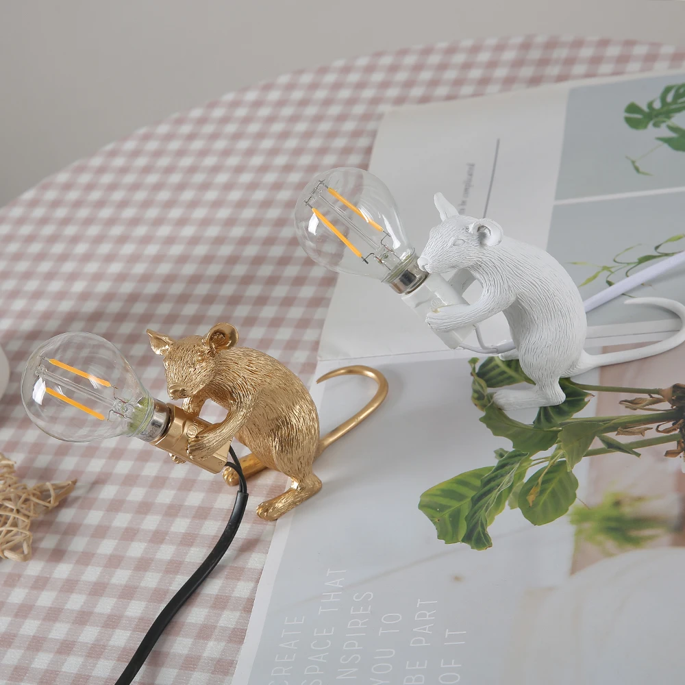 Modern Resin Rat Night Lights Nordic LED Table Lamps - shop-syzo