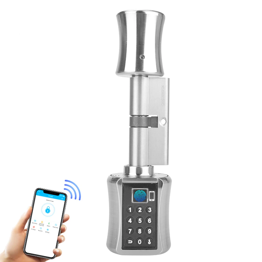 Smart Cylinder Lock App Keyless Electronic Fingerprint Door - AliExpress