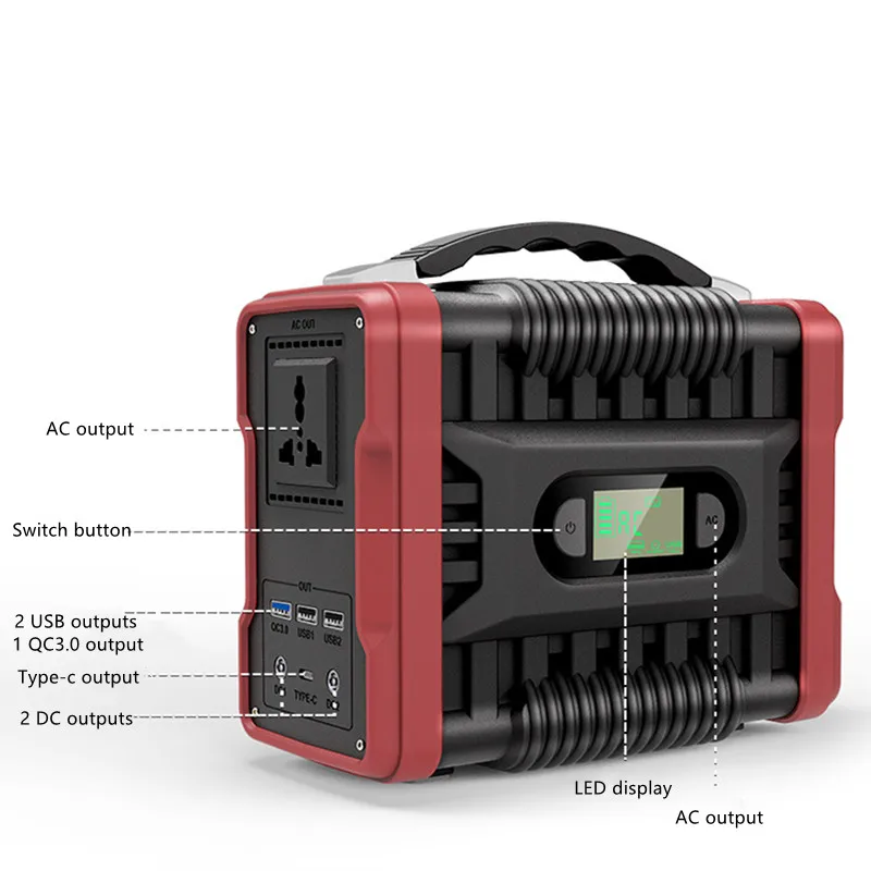 New-220V-Portable-Power-Station-220W-60000mAh-Pure-Sine-Wave-Power ...