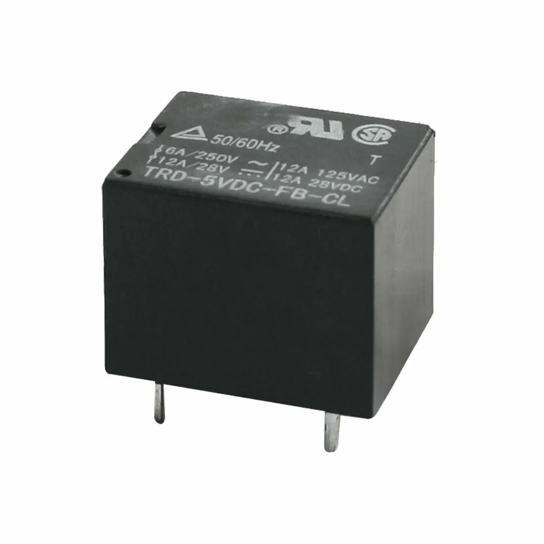 TRD-5VDC-FB-CL-DC-5V-5Pin-SPDT-1NO-1NC-Black-Square-PCB-Coil-Power ...
