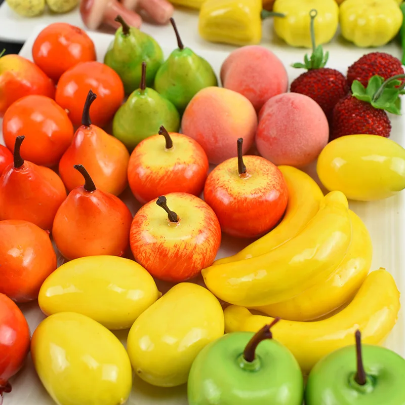 Mini frutas artificiales, frutas y verduras artificiales, decoración de ...