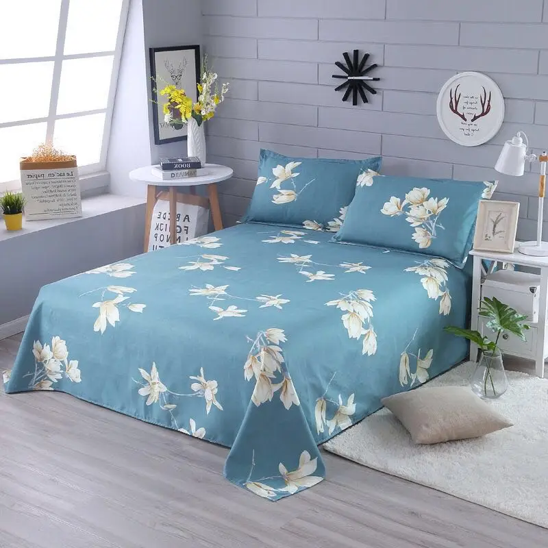 Bed Sheet 1 Pcs Decor Brand 100% Cotton Bed Sheets Home Textile Para ...