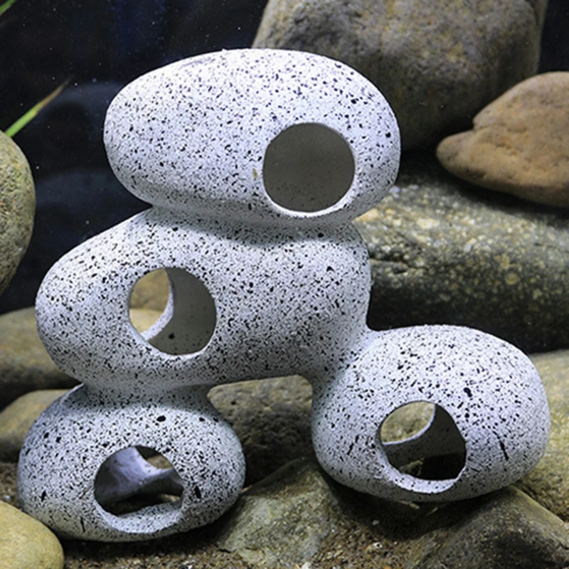 Aquarium Rock Cave Fish Tank Pond Hideaway for Shrimp Cichlid Hiding ...