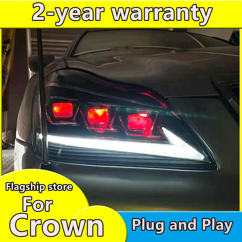car-styling-for-Toyota-Crown-2005-2009-LED-headlight-for-crown-led ...