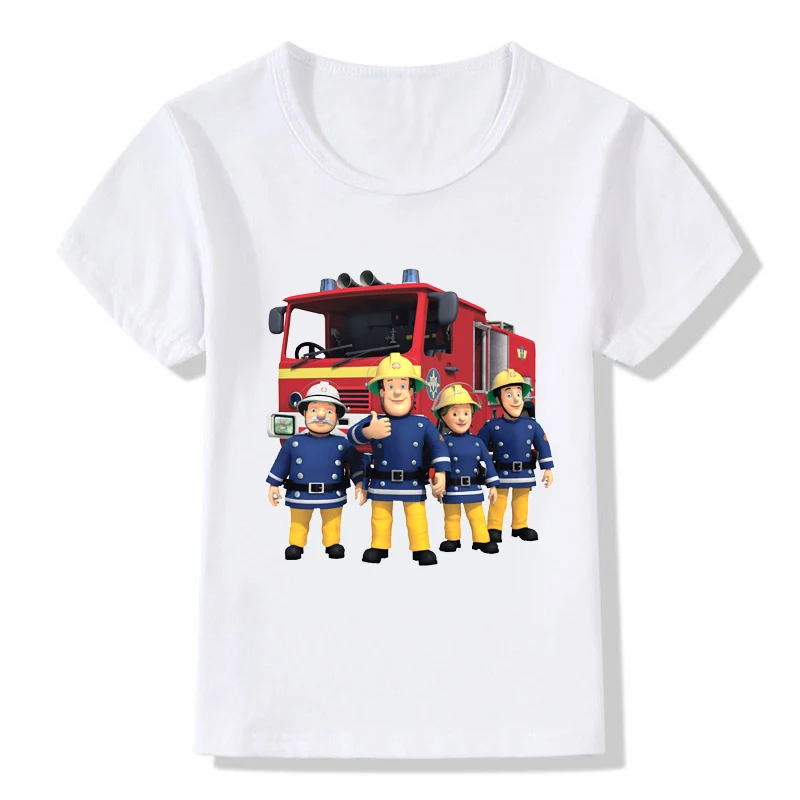 Fireman-Sam-Clothes-Firefighter-Design-Kids-T-Shirt-Boys-Girls-Great ...