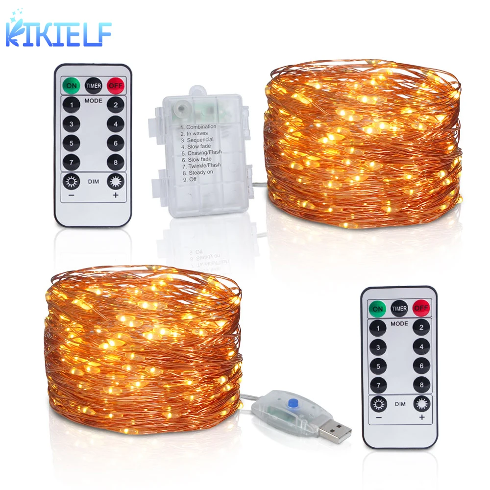 5M-10M-20M-LED-USB-Battery-Copper-Fairy-String-Lights-Christmas-Garland ...