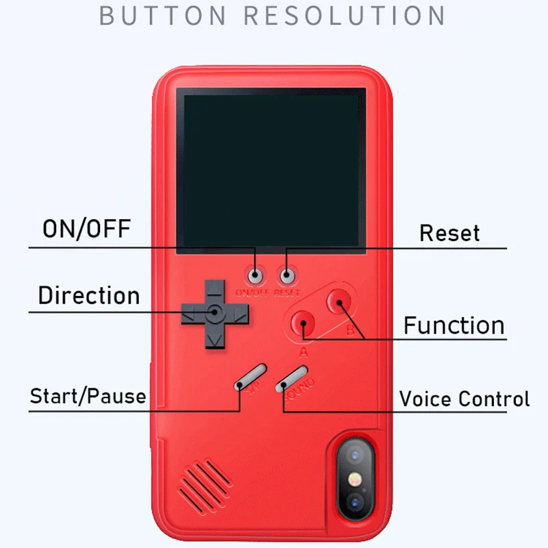 Pour iPhone 11 Pro - Coque colorée de jeux Gameboy, rétro, pour Iphone ...