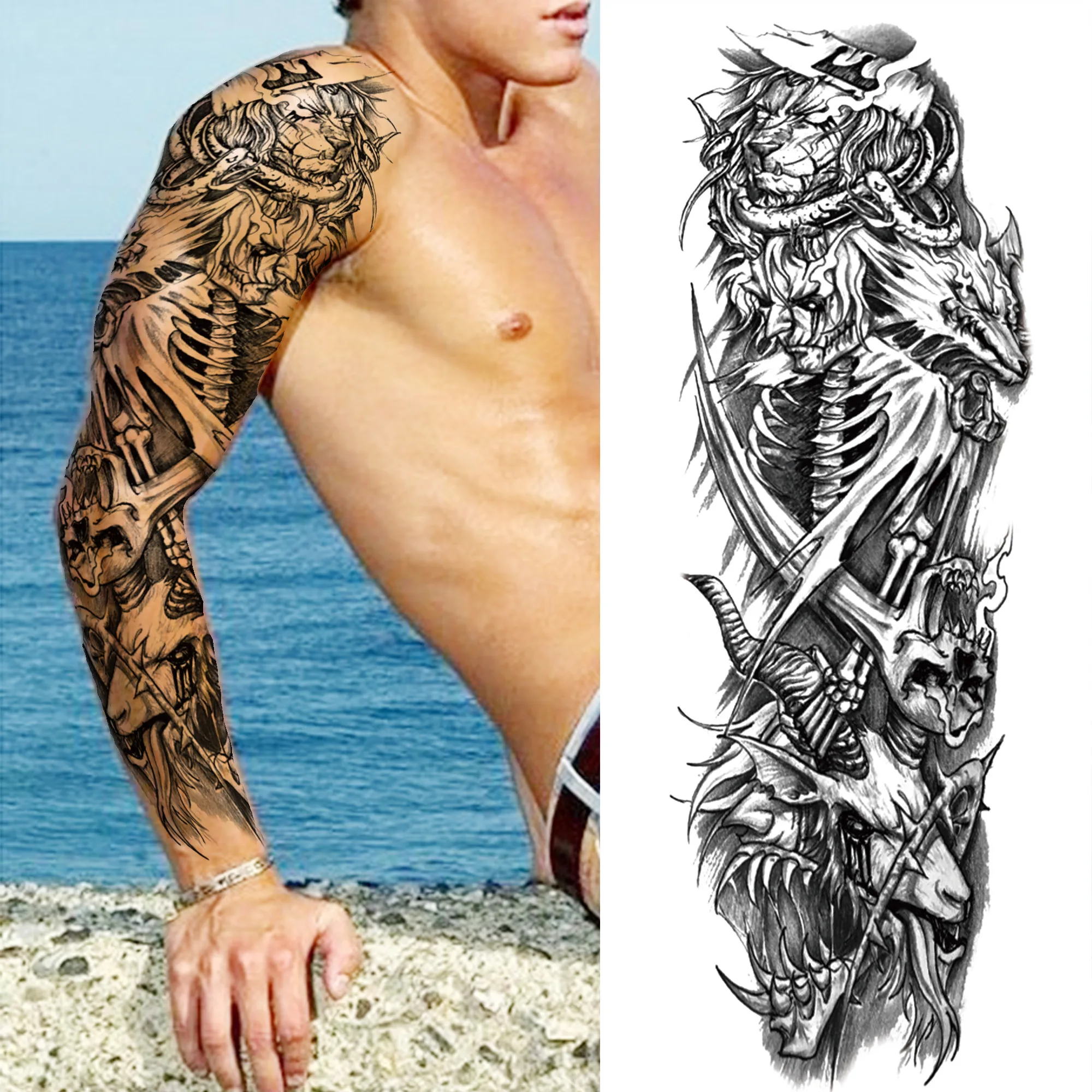 Roman Warrior Tattoo Sleeve