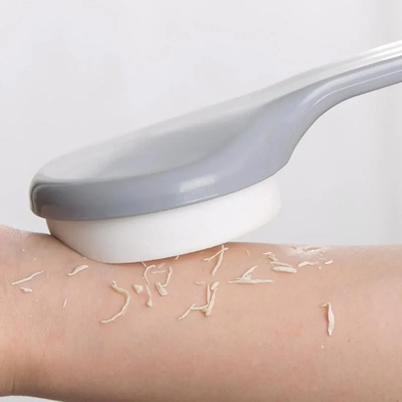 Long Handle Exfoliating Sponge Bath Scrubber Back Body Scrub ...