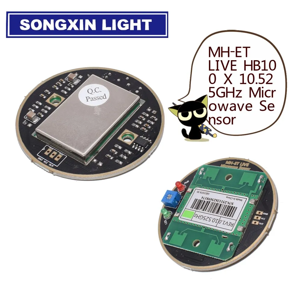 Generic Mh-et Live Hb100 X 10.525ghz Microwave Sensor 2-16m Doppler ...